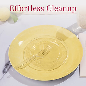 Prestee 300 Plastic Forks Heavy-Duty, Heavyweight Plastic Silverware Forks, Fancy Plastic Cutlery, Elegant Disposable Forks Pack, Bulk Disposable Flatware, Silver Forks for Christmas Holiday (clear)