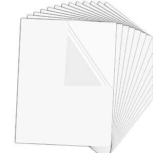 HTVRONT Sublimation Sticker Paper - 20 Pcs Glossy Transparent Waterproof Sublimation Stickers