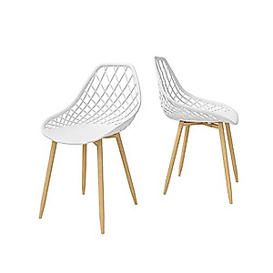 Jamesdar Kurv 3-Piece Café Dining Set, White/Natural