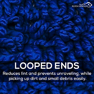 KLEEN HANDLER 24 Inch Microfiber Dust Mop, Medium Washable Commercial Dust Mop, Sweeper, Janitorial Dust Mop Head Replacement, Push Mop Broom, Blue