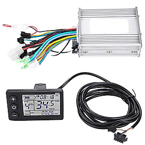 Junluck Electric Brushless Controller+Waterproof LCD Display Panel, 450W Electric Bicycle E-Bike Scooter Brushless Controller Kit Mountain Bike Speed Controller(24V)