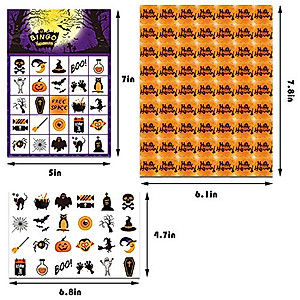 GEGEWOO Halloween Bingo Game Cards for Kids 24 Players Halloween Party Game for School Classroom Family Activities Halloween Party Favors Supplies