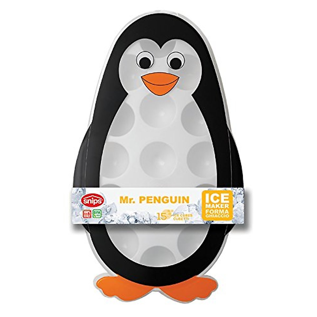 Snips Mr. Penguin Stackable Ice Tray with Lid