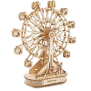 3D Wooden Puzzle for Adults Teens Ferris Wheels Music Model Kits for Boys and Girls DIY Crafts Kits Brain Teaser Puzzle for Kids Christmas/Birthday Gifts