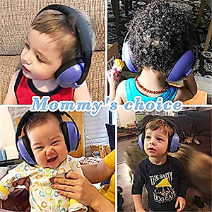 Baby Ear Protection Noise Cancelling Headphones, Comfortable and Adjustable Noise Reduction Earmuffs, Infants Hearing Safe Protect Headphone, for Concerts Fireworks, 0 - 5 Years Baby and Kids (purple)
