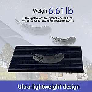 WUZECK Solar Panel Kit 12V 200W Lightweight 100Watt Monocrystalline PV Module with 20A Charge Controller Off Grid Power for Boat Rvs Cabin Battery Backup(200W Solar Panel kit)