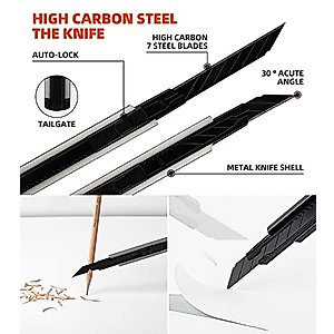 DIFFLIFE Professional 9 PCS Model Tools Kit Modeler Basic Tools Craft Set Hobby Building Tools Kit for Gundam Car Model Building Repairing and Fixing-9 Piece