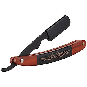 JIFRONT Professional Straight Edge Razor with 100 Single Straight Razor Blades-Barber Straight Razor-Close Shaving Men's Manual Shaver-Disposable Straight Razor Blades-Straight Razor Kit (BLACK)