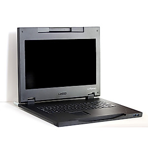 KVM Console 17.3 Full HD - Made in USA - TAA Compliant - 1U Rackmount Console Rack - Server Rack Mount Monitor with 1920 x 1080 Resolution - Rackmount Monitor with VGA & Display Port by Uptyma