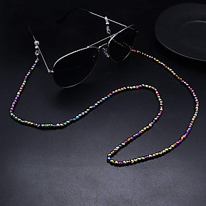 KAI Top Eyeglass Chain Sunglasses Chain Strap Holder Cord Fashion Glass Bead Mask Lanyard Face Mask Chain for Women Men
