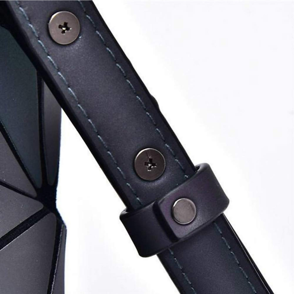 Kbinter Geometric Luminous Purses and Handbags Shard Lattice Eco-Friendly Artificial Leather Rainbow Holographic Purse (Gray)