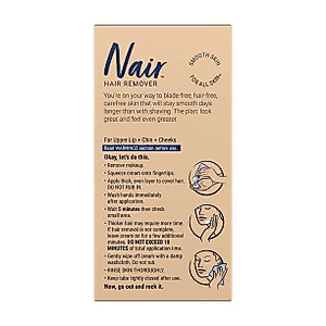 Nair Hair Remover Moisturizing Face Cream with Sweet Almond Oil 2 oz (Pack of 5)