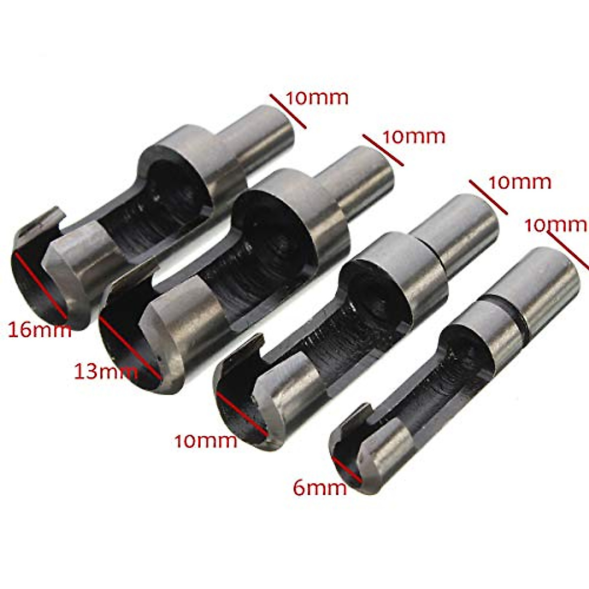 TOOLSTAR Plug Cutter/Wood Dowel Maker,8PCS Set Wood Plug Cutter Tenon Cutter Drill Bits Set Straight and Tapered Taper for Wood Set Trend Metric 6mm 10mm 13mm 16mm