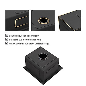 Lordear 15x20 Inch Drop In Bar Sinks Stainless Steel Single Bowl Topmount Kitchen Sink Gunmetal Black 16 Gauge Overmount RV BAR PREP SMALL Kitchen Sinks