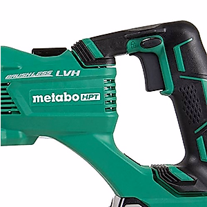 Metabo HPT Cordless Reciprocating Saw | Tool Only | No Battery | 3-Mode Selector W/Auto Mode | Tool-Less Blade Changing System | Large Rafter Hook | Lifetime Tool Warranty | Brushless | CR18DBLQ4