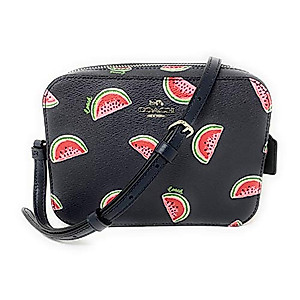 COACH WOMENS MINI CAMERA BAG WITH WATERMELON PRINT 3270 NAVY RED MULTI