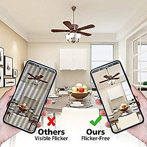 hansang E12 LED Bulb 5000K Daylight 8 Pack Ceiling Fan Light Bulbs, A15 Candelabra LED Bulbs for Chandelier,6W 60W Incandescent Equivalent,600LM,120V,Non-dimmable