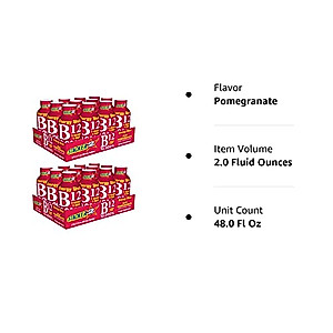 Stacker 2 B12 Energy Shot 24 Count Acai & Pomegranate 2oz Daily Value 10,000%