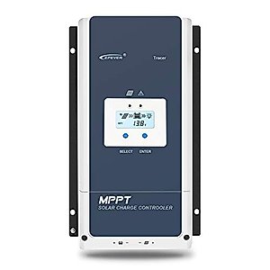 EPEVER 100A MPPT Solar Charge Controller 12V/24V/36V/48V DC Automatically Identifying System Voltage Max.PV 150V Solar Panel Regulator (Tracer 10415 an)