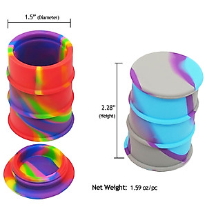 vitakiwi 26ml Barrel Silicone Container Non-stick Concentrate Food Storage Jars For Wax (10)