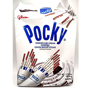 Pocky Sticks Japanese Snacks Variety Pack of 3 - Poky Stix Strawberry, Chocolate, Cookies, and Cream Asian Candy by Grateful Grocer