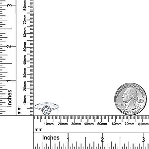 Gem Stone King 10K White Gold Gemstone Birthstone & Diamond Halo Promise Wedding Engagement Ring | Round 6MM | White Gold Ring For Women