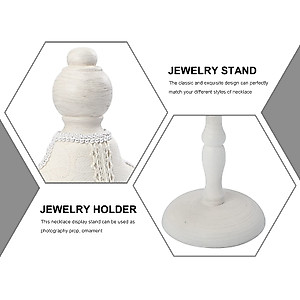 Cabilock Mannequin Pendant Bust Neck Chain Holder Necklace Holder Necklace Jewelry Display Model Bust Stand for Home Dresser Shelves White Choker Bust Necklace Stand Pendant Holder Dainty Necklace