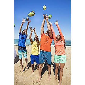 WAHU Mini Football Blue/Green 6.5-Inch Length - 100% Waterproof with Real Laces for Use in and Out of Water