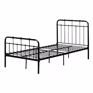 South Shore Cotton Candy Metal Complete Bed-Twin-Black