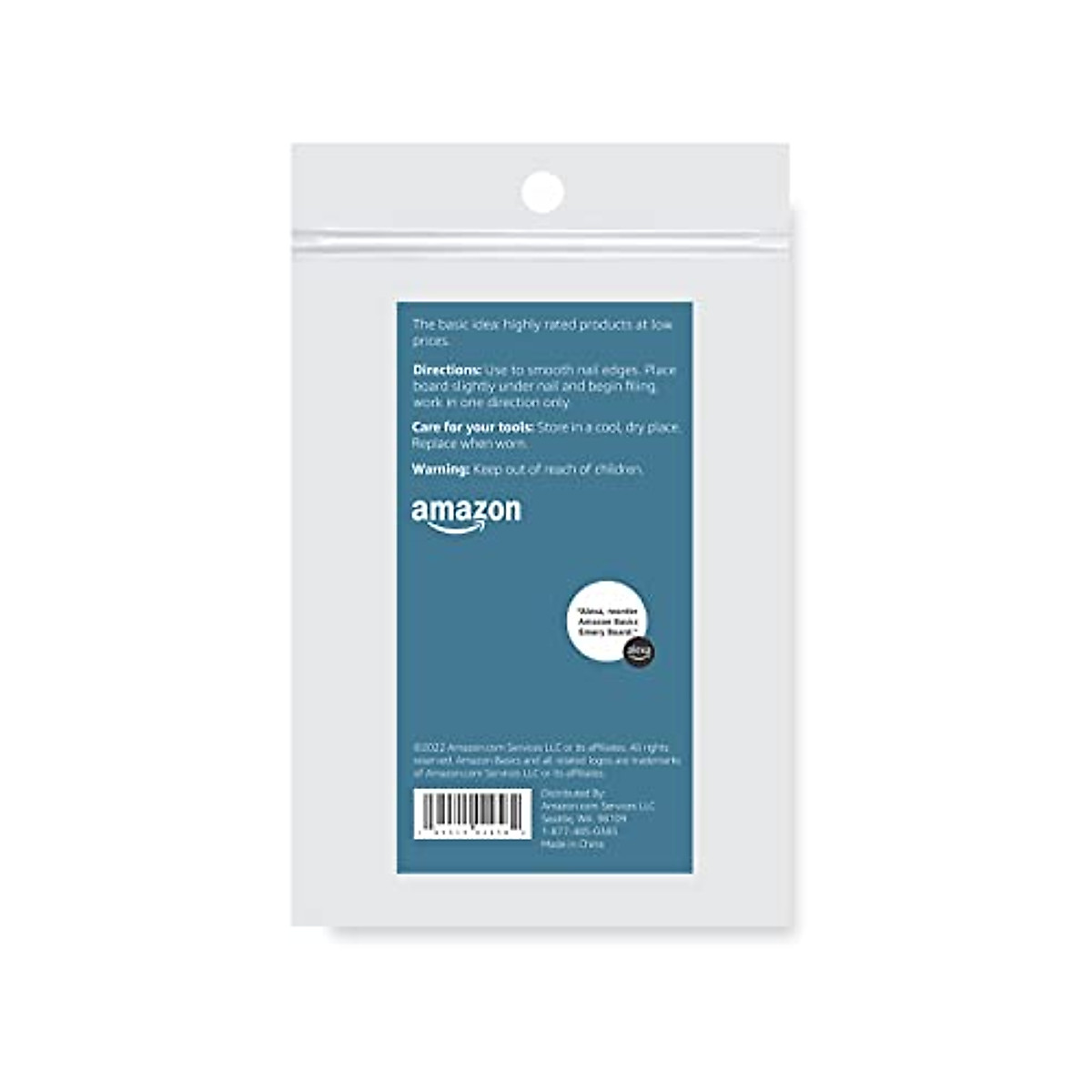 Amazon Basics Nail File Emery Boards, 50 Count, Brown