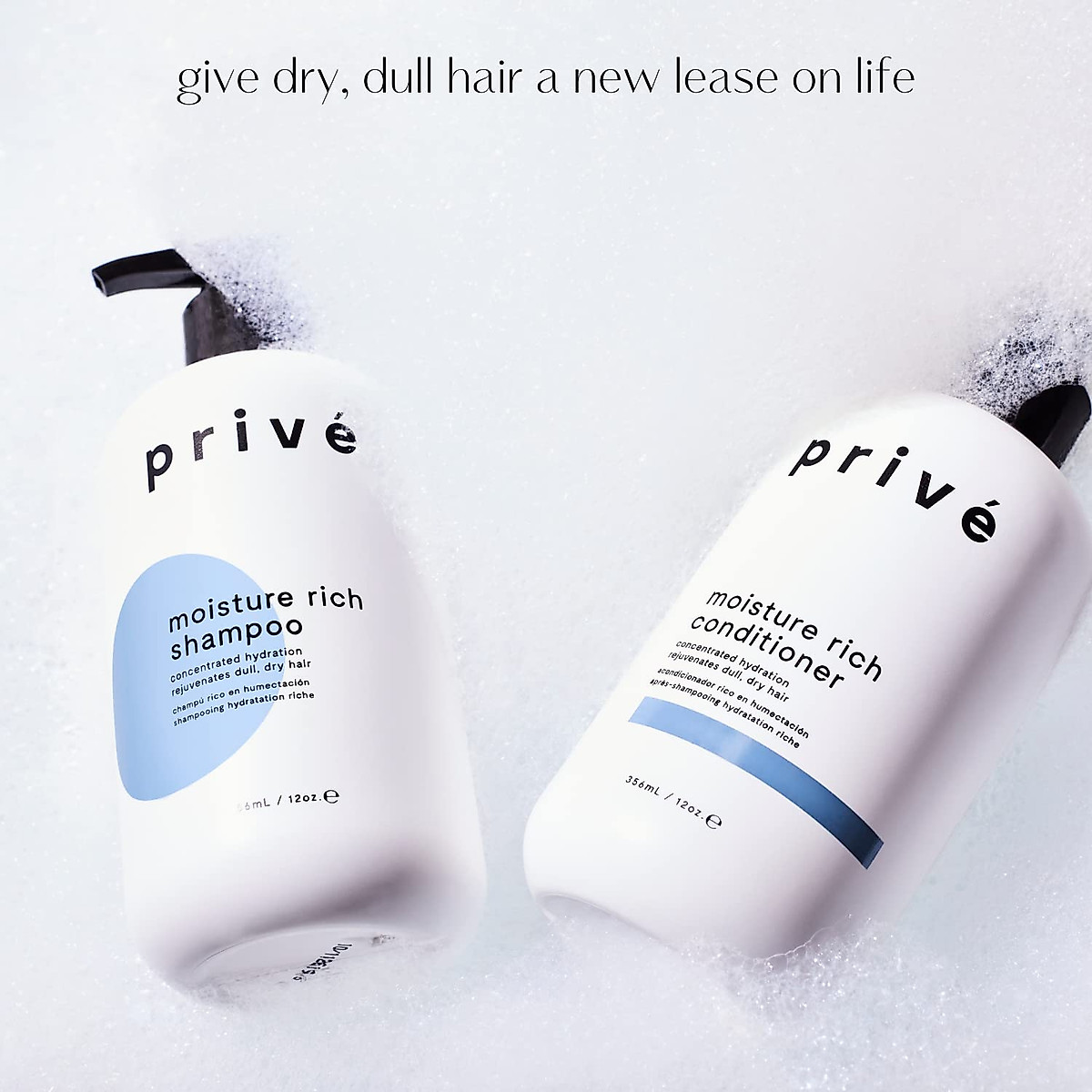 Prive Moisture Rich Conditioner - Concentrated Hydration Therapy to Transform Dry and Lifeless Hair, 12 oz