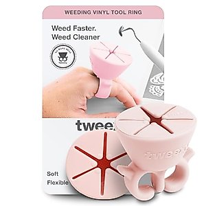 tweexy Craft Vinyl Weeding Scrap Collector Ring | Weeding Tools for Vinyl Heat Transfer, HTV Crafting & Adhesive Paper Sheets Holder | Portable Heat Press Accessories and Supplies (Fairy)