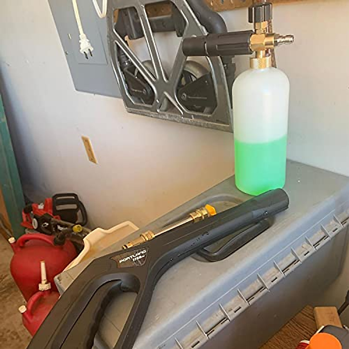 STYDDI Pressure Washer Gun Adapter with 1/4” Female Quick Connect Fitting Compatible with Portland, Ryobi, Greenworks, Husky Part Electric Power Washer