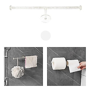 Ralondbey Convenient Suction Cup Towel Practical Storage Holder Rack Easy to Install Towel for Bathroom and Kitchen
