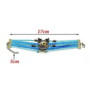 MISSLATE 4pcs Sunflower Leather Bracelets for Womens Present You Are My Sunshine Bracelets for Teen Girls Mom Birthday Gifts (Multicolor)