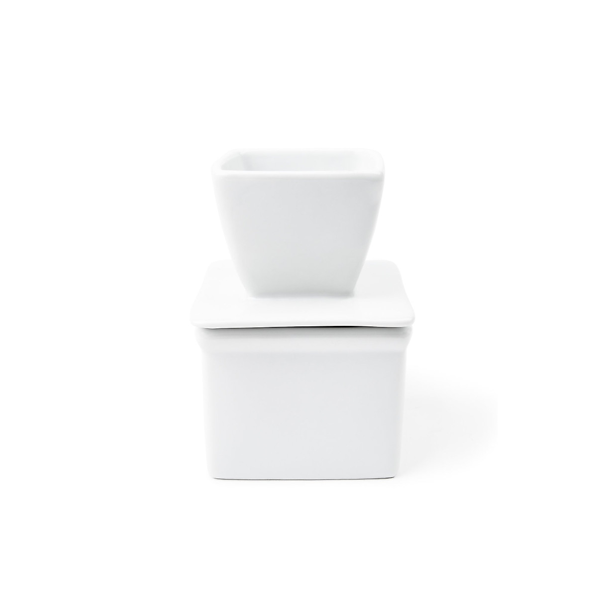 Fox Run Butter Keeper Porcelain, 3.75 x 3.75 x 5.5, White