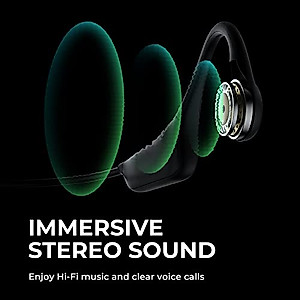 BEARTAIN Bone Conduction Headphones, Wireless Open Ear Headphones Bluetooth 5.0 with Cool Smart Breathing Light, IPX7 Waterproof Sweatproof Workout Headphones Built-in Mic for Fitness Sport