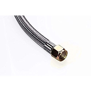 DOZYANT 5 Feet Universal QCC1 Low Pressure Propane Regulator Grill Replacement with Stainless Steel Braided hose for Most LP Gas Grill, Heater and Fire Pit Table, 3/8" Female Flare Nut