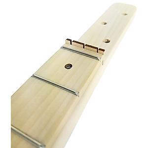 Fully-Fretted 3-string Cigar Box Guitar Neck for 25-Inch Scale