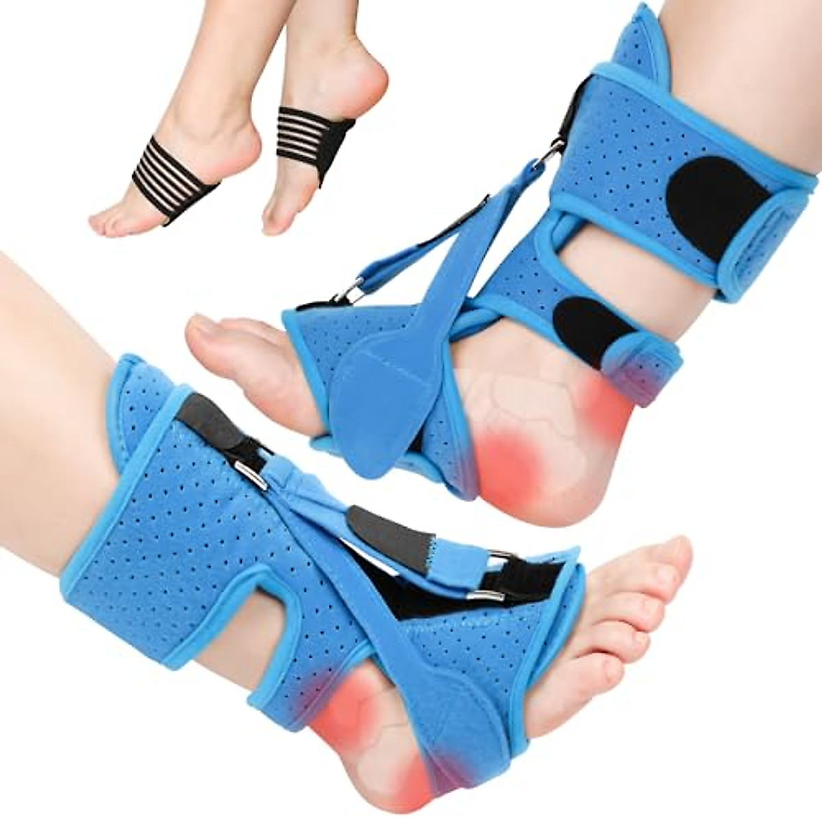 ABSKRYO 2 Pack Plantar Fasciitis Night Splint Sock Relief Plantar Fasciitis Brace with Arch Support