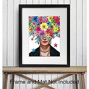 Art - Poster - Wall Decor - Boho Gift for Women, Artists - Mexican Wall Decor Decoracion Arte - Photo Print, Home Decoration for Bathroom, Living Room, Bedroom - 8x10 Unframed Print