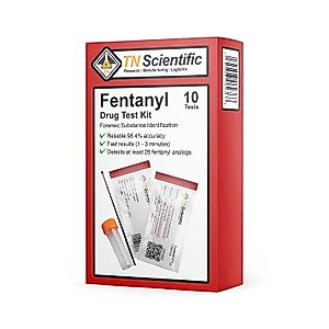 TN Scientific - Fentanyl Drug Test Strip [10 Pack] - Powder, Liquid, & Urinalysis Testing Forensic Kit