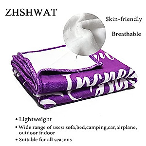 ZHSHWAT Get Well Soon Gifts for Women - You are Awesome Blankets, Sympathy Gifts for Women Men Friend Cancer, Purple Throw Blankets(50x60)