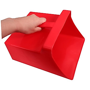 Hohopeti Garbage Cleaning Dustpan Household Dustpans Indoor Dustpans Small Dust Pan Trash Scoop Commercial Sweeping Supplies Lobby Dustpan Stackable Feed Scoop Garden Dustpans Plastic Red