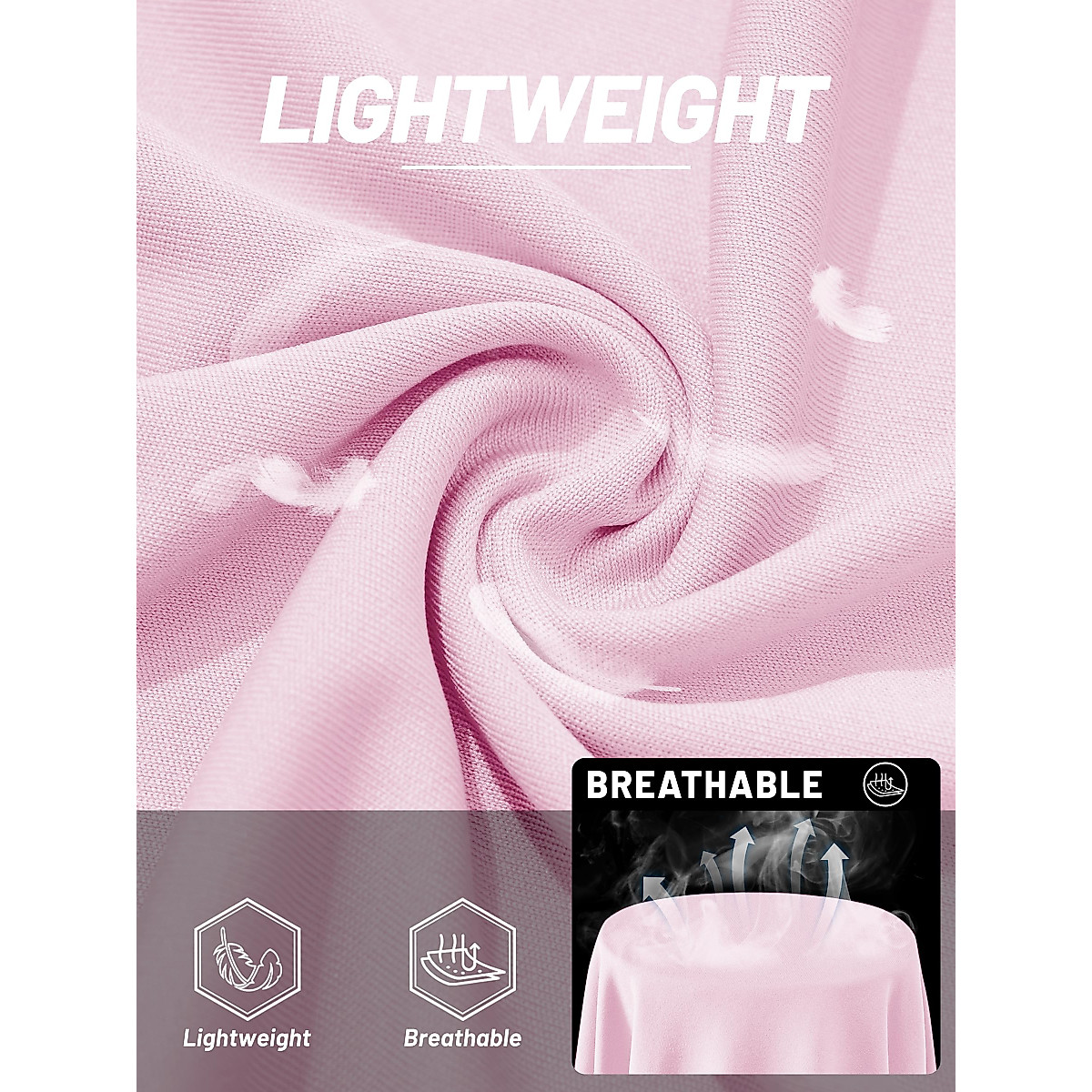 TACVASEN Women's Rash Guard Shirts Pink Workout Tops Long Sleeve Quarter Zip Pullover Womens UPF 50+ Golf Shirts, L