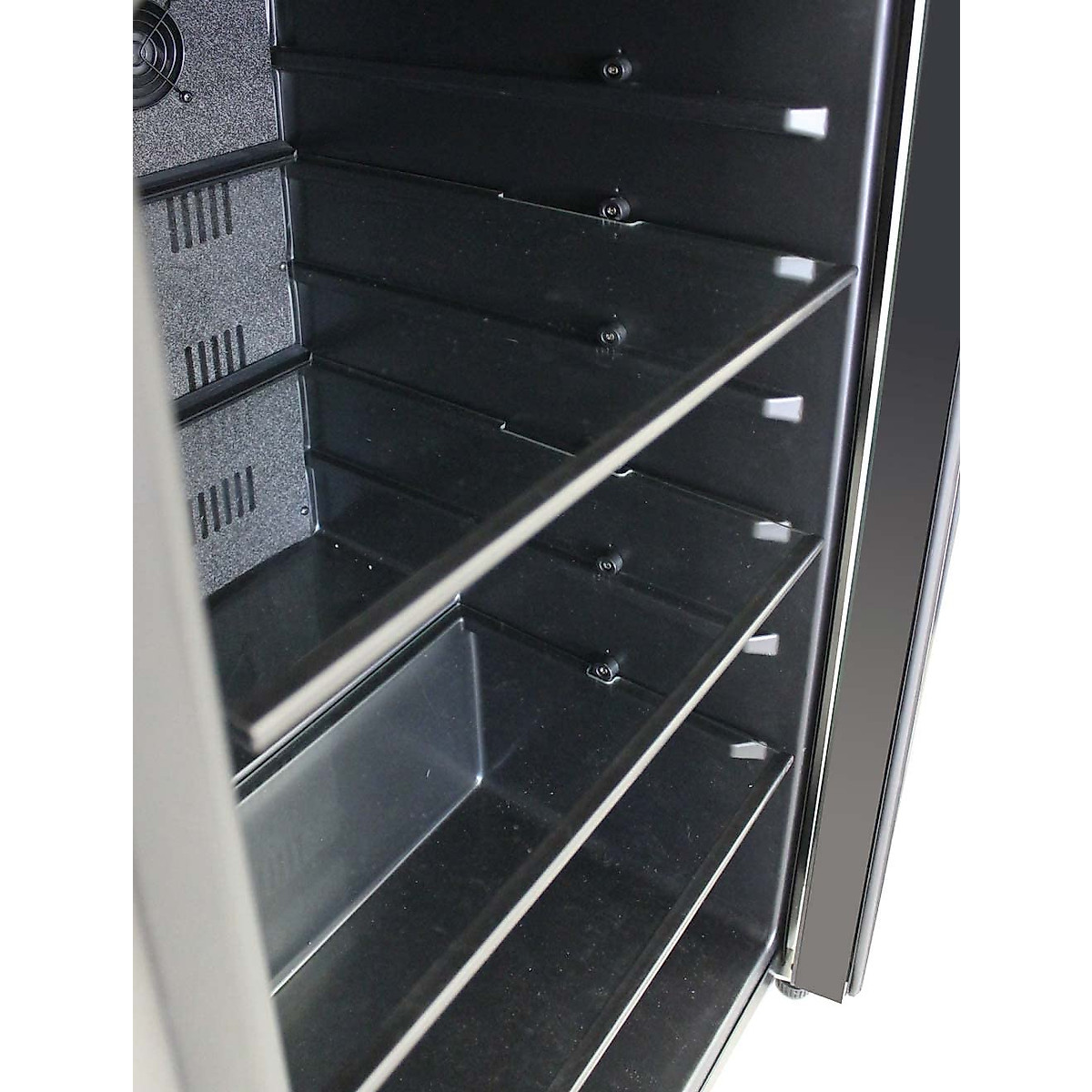 Vinotemp EL-BCU101-01 Refrigerator and Cooler Capacity Mini Drink Fridge with Touch Screen Temperature Control and Glass Door, 161 Can, Stainless Steel, 105 Beverage, Black