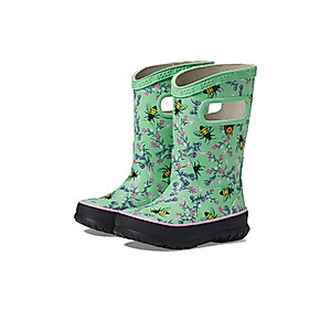 BOGS Rain Boot Bees (Toddler/Little Big Kid), Mint Green, 2 US Unisex