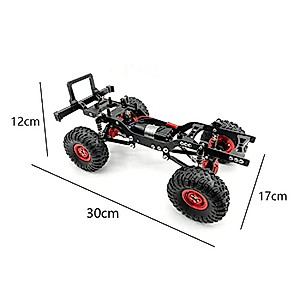 ShareGoo Metal RC Body Chassis Frame 1/12 4WD Frame Kit Compatible with 1/12 MN D90 D91 D96 MN98 MN99S RC Car (Black)