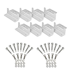 XOOL 2 Sets of Solar Panel Roof Mounting Z-Bracket with Nuts and Bolts for RV, Boat, Roof, Wall and Other Off Gird Roof Installation, Set of 4 Units
