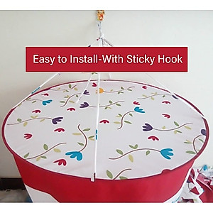 LSXIAO-Door Curtain Foldable Pop up Privacy Shower Tent, Mobile Dressing Changing Room, Outdoor Shelter Canopy, Cylindrical Shape with Zipper for Office, Clothing Store, Street Stall, Camping, Beach